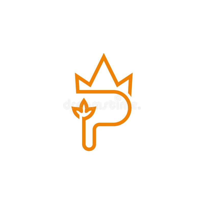 Letter P Crown Elegant Lines Simple Logo Vector Stock Vector ...