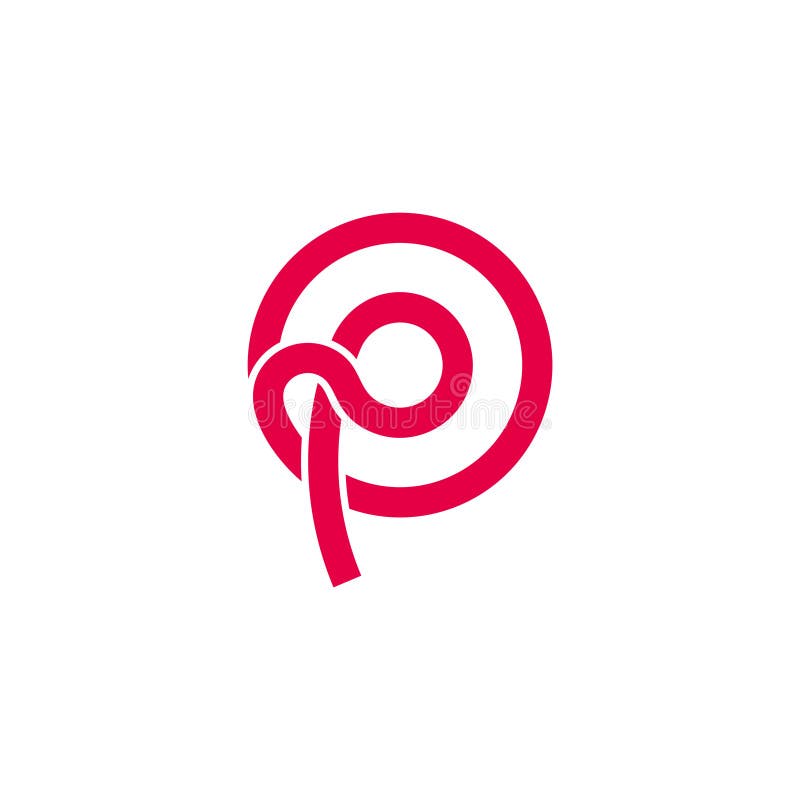Letter P Curves Loop Circle Geometric Logo Vector Stock Vector ...