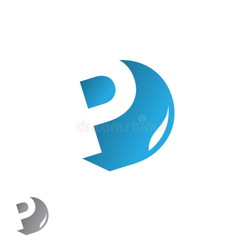 Letter P Design Vector Template with Shadow Stock Vector - Illustration ...