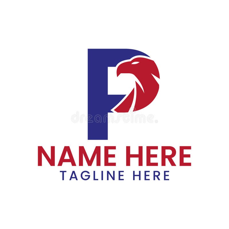 Letter P Eagle Logo Design Vector Template Stock Vector - Illustration ...
