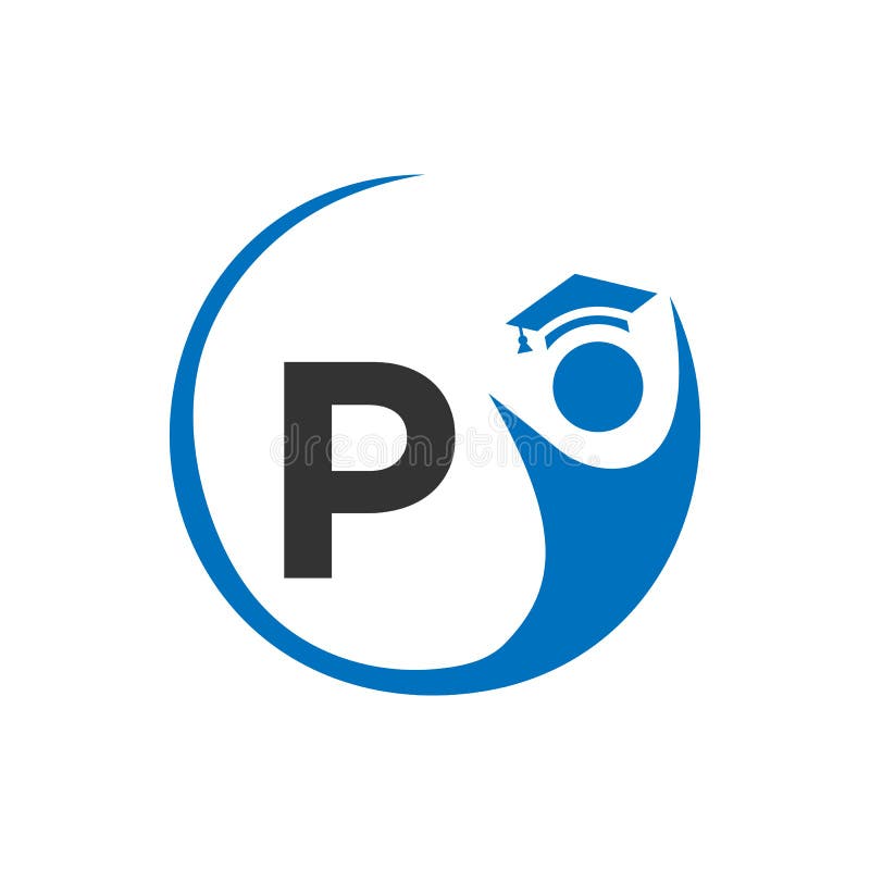 Letter P Education Logo Template. Education Logo on P Letter, Initial ...