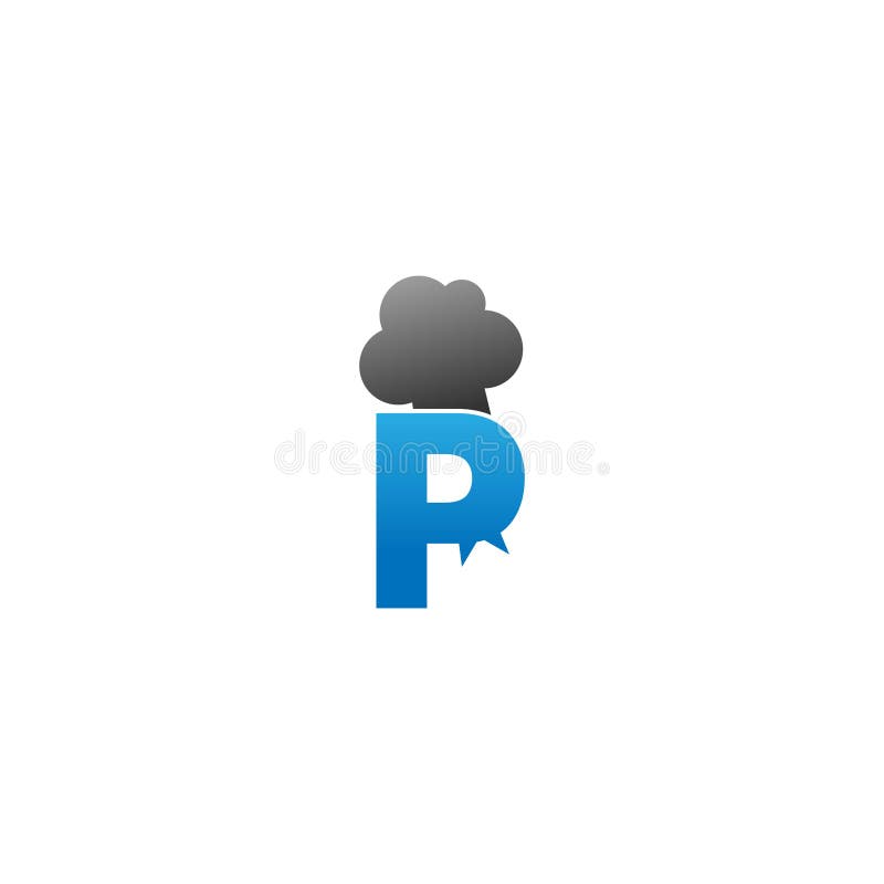 Letter P Hat Chef Icon Logo Stock Vector - Illustration of design, cook ...