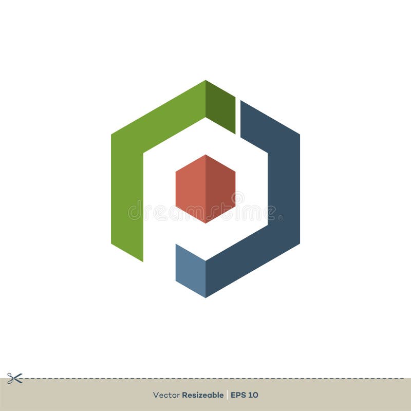 Letter P Hexagon Shape Vector Logo Template Illustration Design. Vector ...