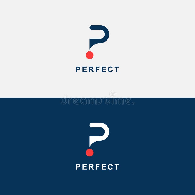 A Letter P Logo from Abstract Shapes. Different Monogram Sign Logotype ...