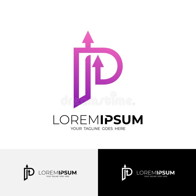 Letter P Logo and Arrow, the Letter P Stock Vector - Illustration of progress, initial: 322679578