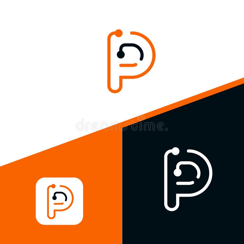 Letter P Logo Design,Technology and Digital Dot Connection Logo Vector ...