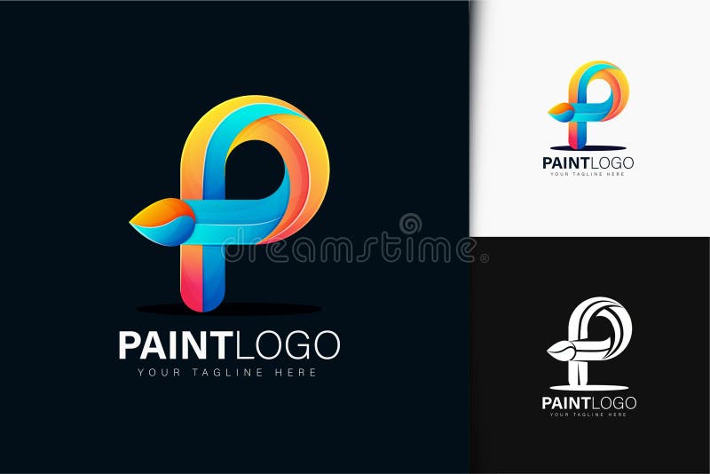 Letter P Logo with Gradient Stock Vector - Illustration of corporate ...