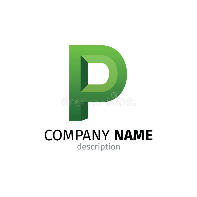 Letter P Logo Icon Design Template Elements Stock Vector - Illustration ...