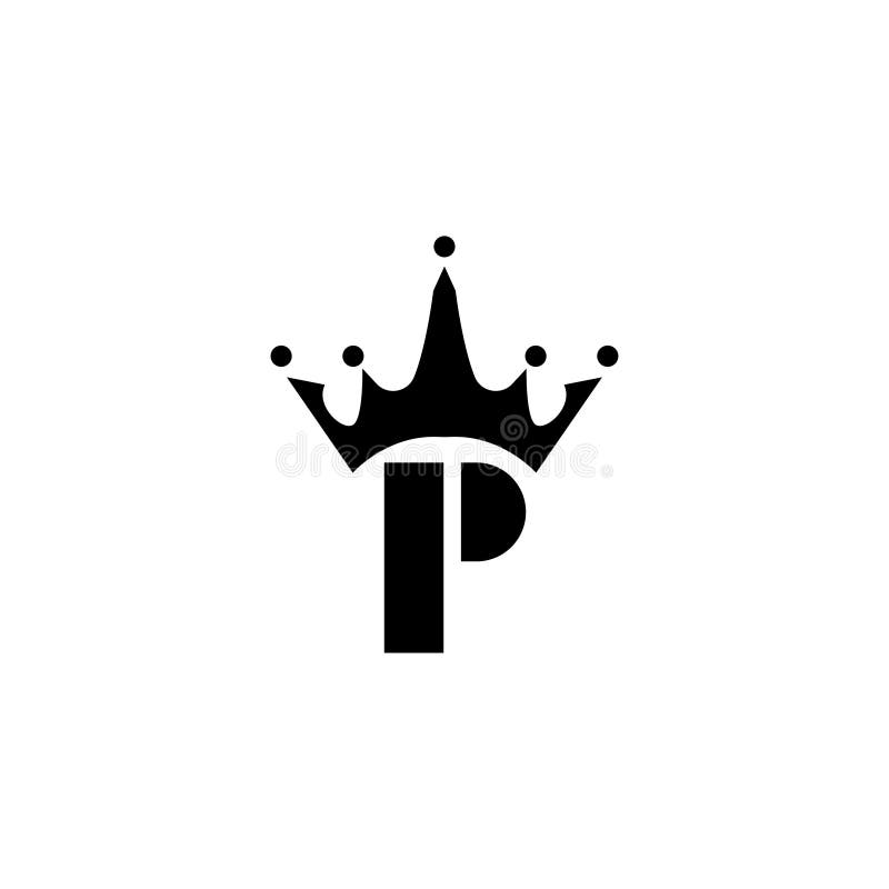 Letter P Logo Template King Crown Illustration Vector Design Stock ...