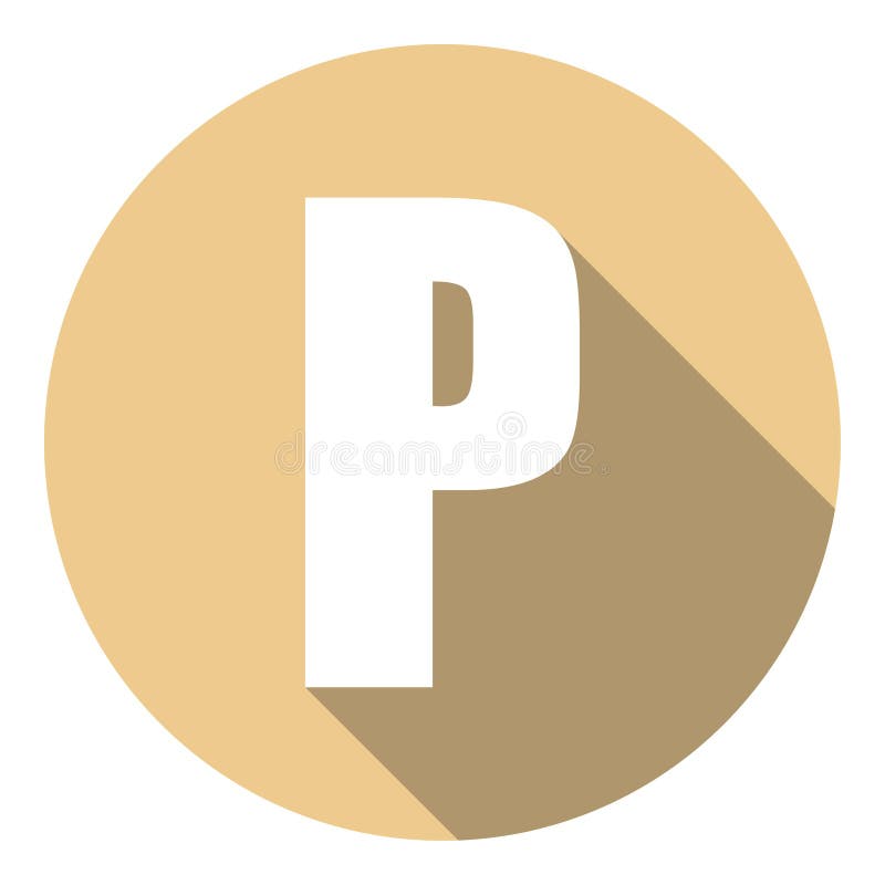 Letter P with a Long Shadow. Vector Illustration EPS10 Stock Vector ...