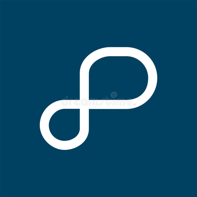 Letter P Met Combinatie Van Het Oneindige Symbool Vector Illustratie ...