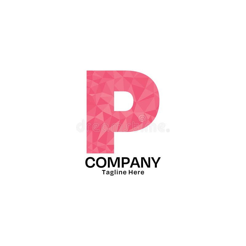 Letter P Minimalist Logo Design Template Stock Illustration ...