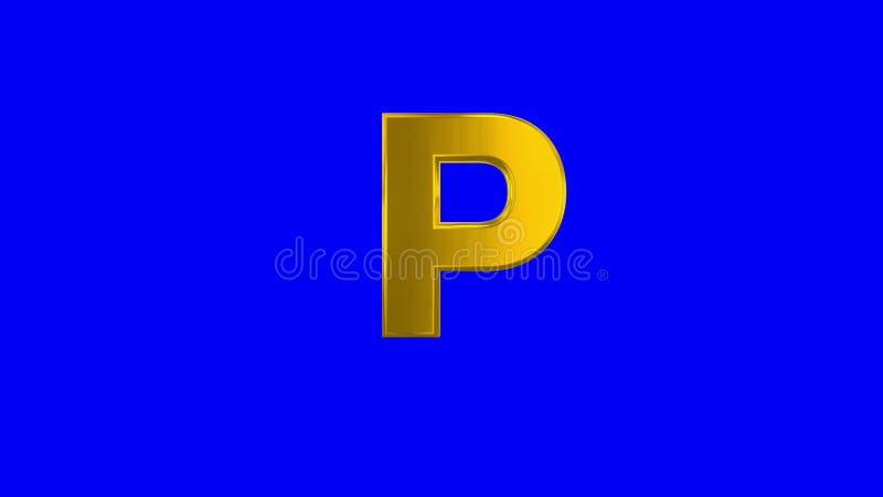 Letter P Motion Graphics with Green Screen Background Stock Footage ...