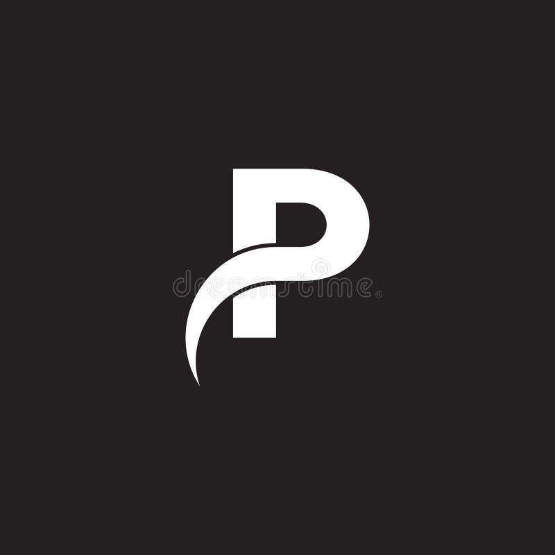 Letter P Overlap Curve Elegant Simple Logo Vector Stock Vector ...