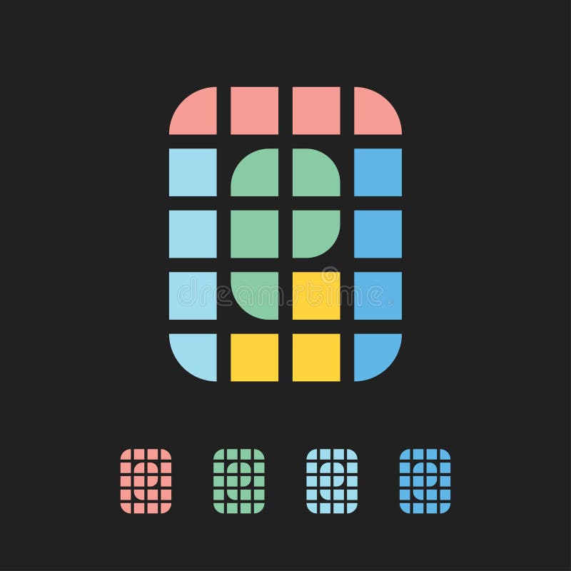 Letter P Panels Vector Design Illustration Stock Vector - Illustration ...