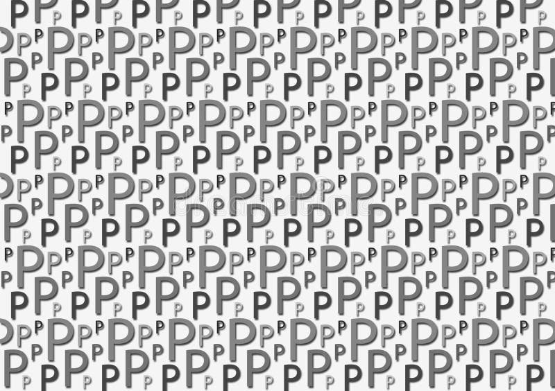 Letter P Pattern in Different Colored Grey Shades Stock Illustration ...