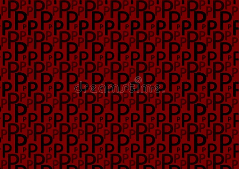 Letter P Pattern in Different Colored Red Shades Stock Photo - Image of ...