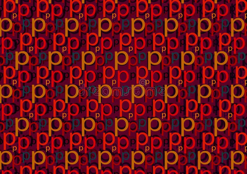 Letter P Pattern in Different Colored Shades for Wallpaper Stock ...