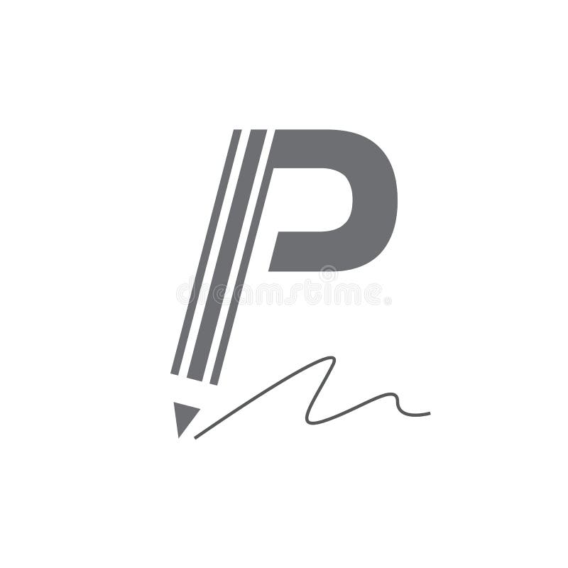 Letter P for Pencil Logo Icon Vector Template Illustration Design Stock ...