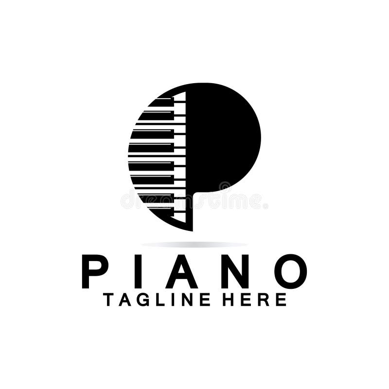 Letter P Piano Logo. Creative Design Letter P Combination with Keyboard ...