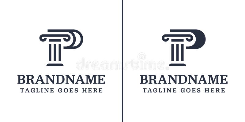Letter P Pillar Law Logo, Symbolizing Strength, Stability, and Justice ...
