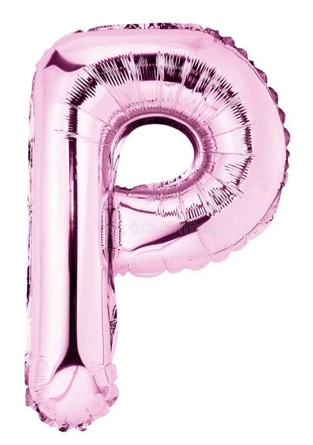 Letter B in Pink Mylar Balloon Isolated Stock Image - Image of white ...