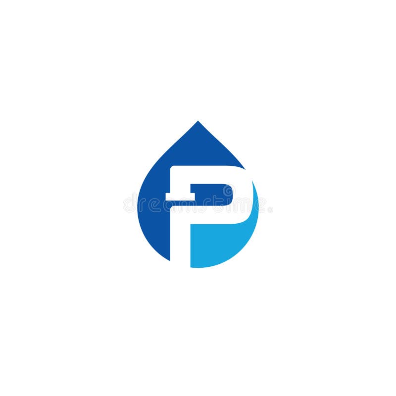Letter P, Pipe and Water Drop Stock Vector - Illustration of ...