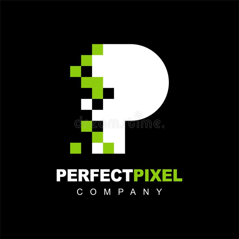 Letter P Pixel Technology Creative Logo Symbol Vector Stock Vector ...