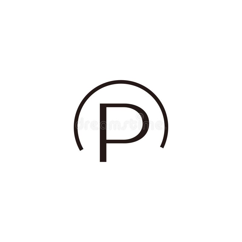 Letter P Loop Cute Design Symbol Logo Vector Stock Vector ...
