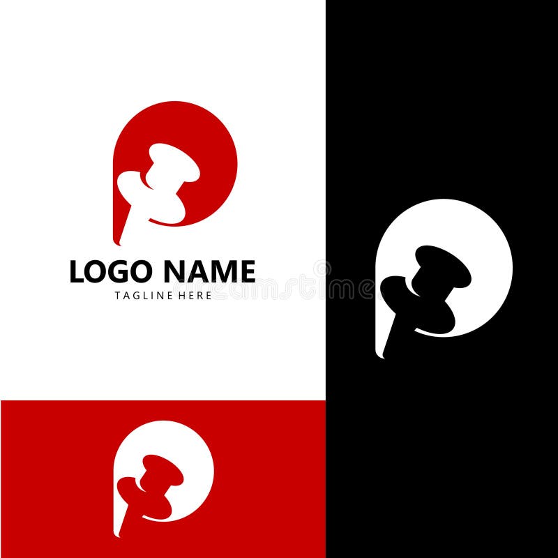 P Push Pin Logo Stock Illustrations – 1 P Push Pin Logo Stock ...