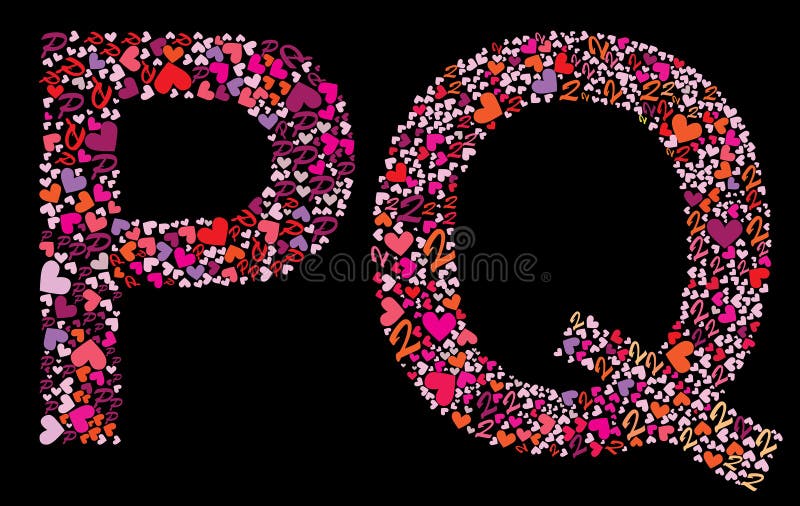 Letter R, S. Valentine Alphabet Stock Vector - Illustration of design ...