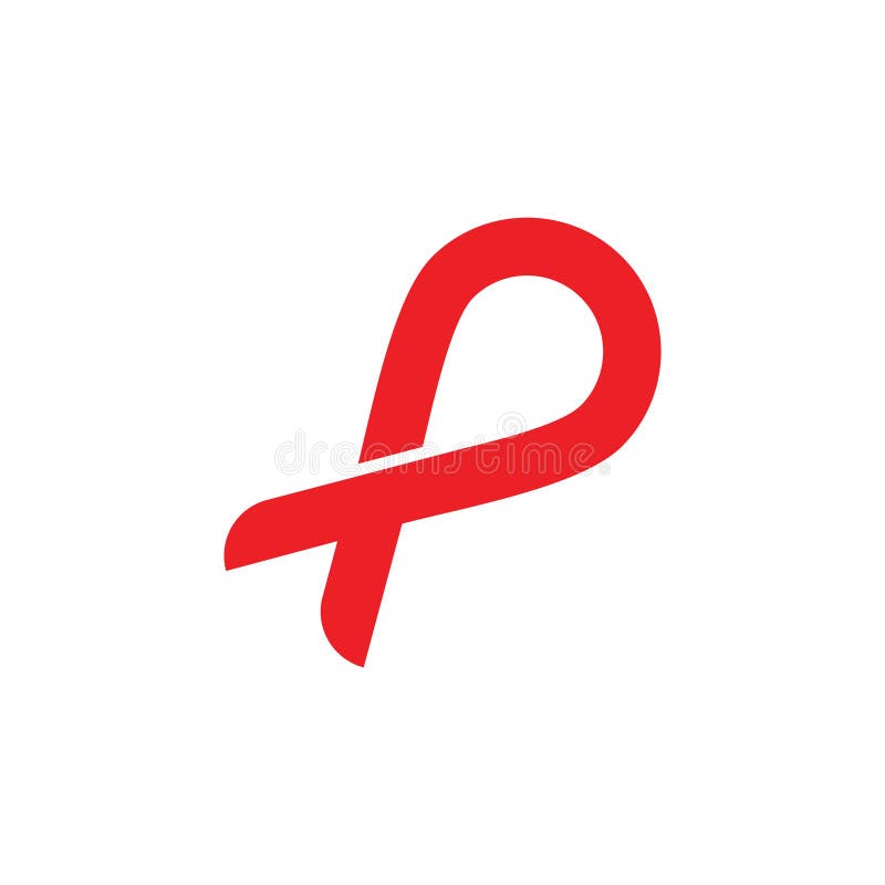 Letter P Ribbon Simple Logo Vector Stock Vector - Illustration of ...