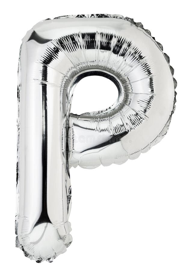 Letter E in Silver Mylar Balloon Isolated Stock Photo - Image of ...