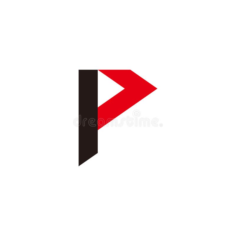 Letter P Simple Arrow Colorful Logo Vector Stock Vector - Illustration ...