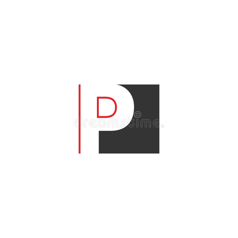 Letter P on square design stock vector. Illustration of abstract ...