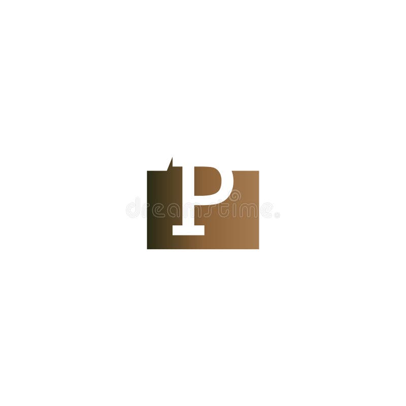 Letter P on the Square Icon Template Stock Vector - Illustration of ...