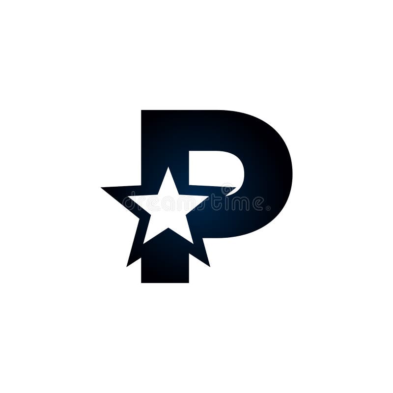 Letter P Star Logo. Usable for Winner, Award and Premium Logos Stock ...