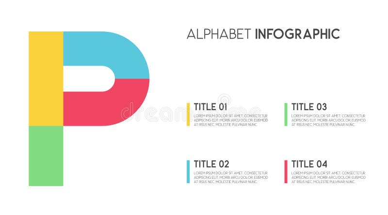 Letter P Vector Alphabet and Other Elements for Infographics Stock ...