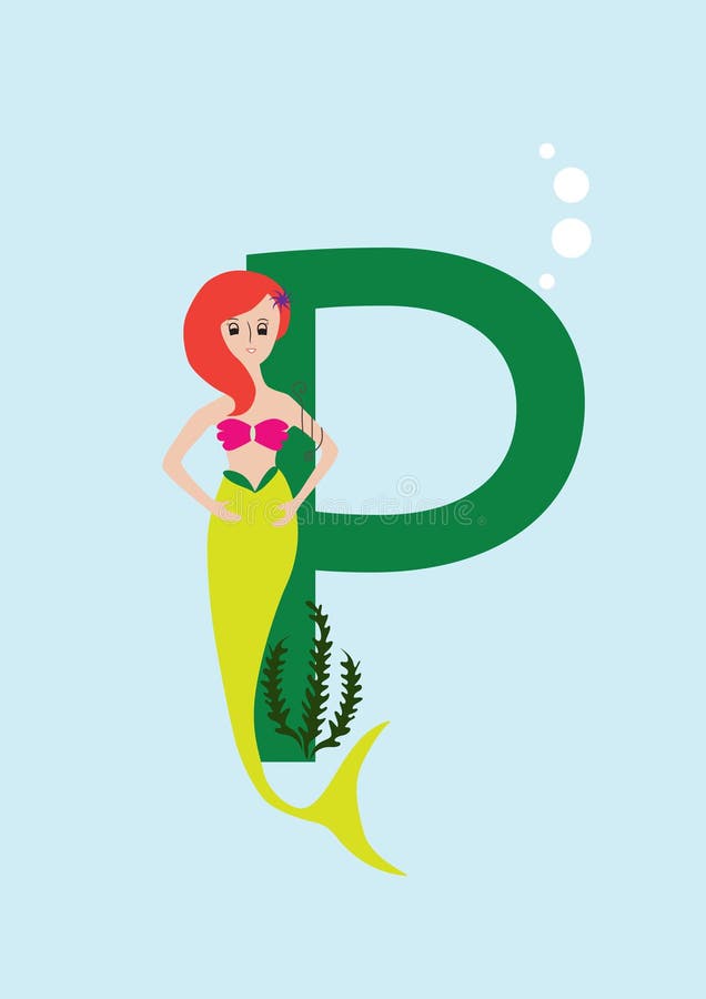 Mermaid Alphabets Stock Illustrations – 16 Mermaid Alphabets Stock ...