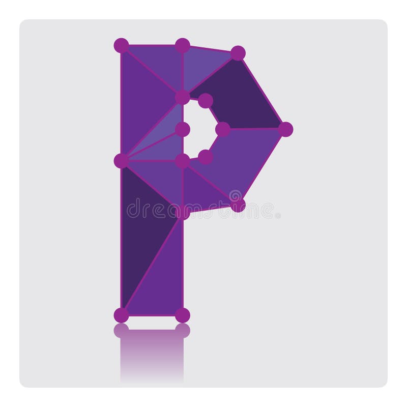 Letter P. Vector Illustration Decorative Design Stock Vector ...