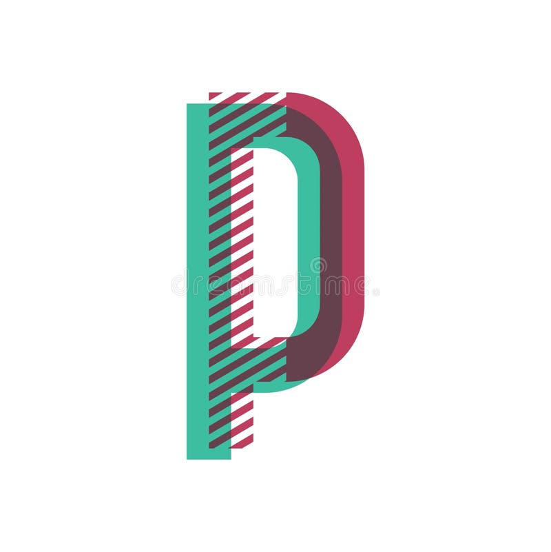 Letter P. Vector Illustration Decorative Design Stock Vector ...