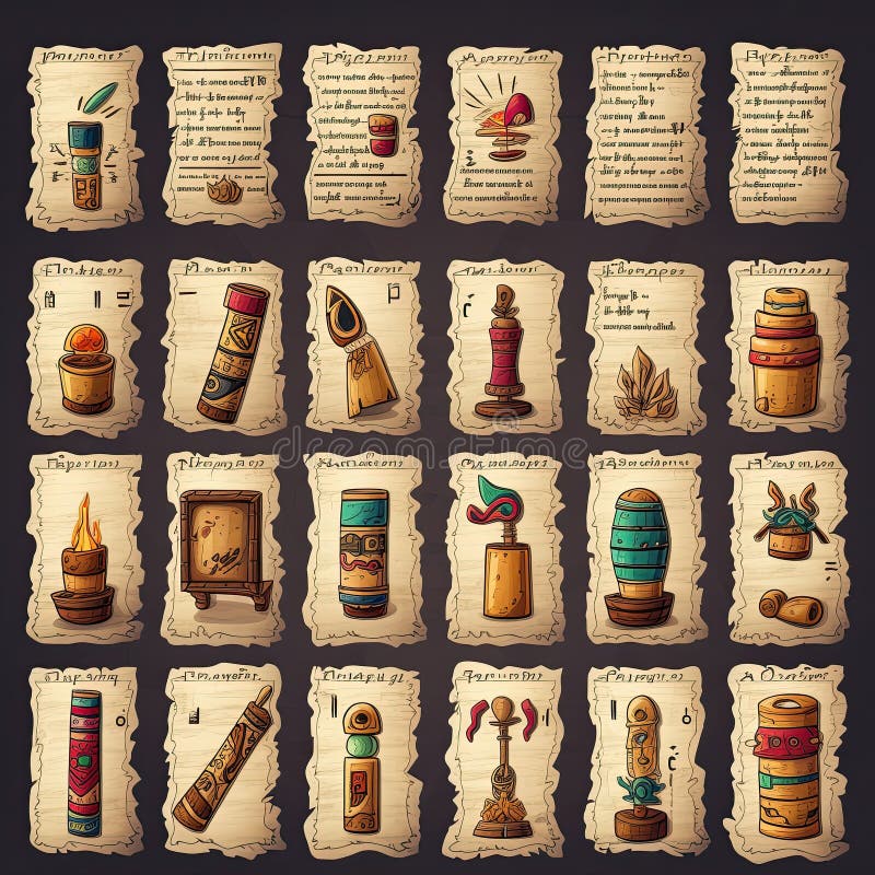 Roll Papyrus Scroll Game Ai Generated Stock Photo - Image of vintage ...