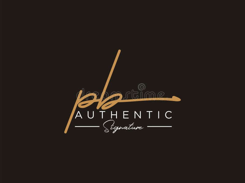 Letter PB Signature Logo Template Vector Stock Vector - Illustration of ...