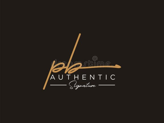 Letter PB Signature Logo Template Vector Stock Vector - Illustration of ...
