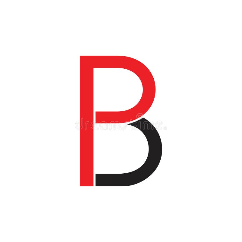 Letter Pb Simple Geometric Line Linked Logo Vector Stock Vector ...