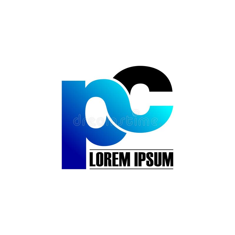 Letter - Pc - Monogram - Logo Ontwerp Vector. Vector Illustratie ...