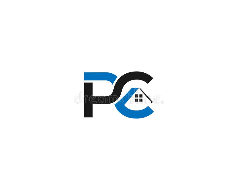 Letter PC Real Estate Construction Home Logo Stock Vector ...