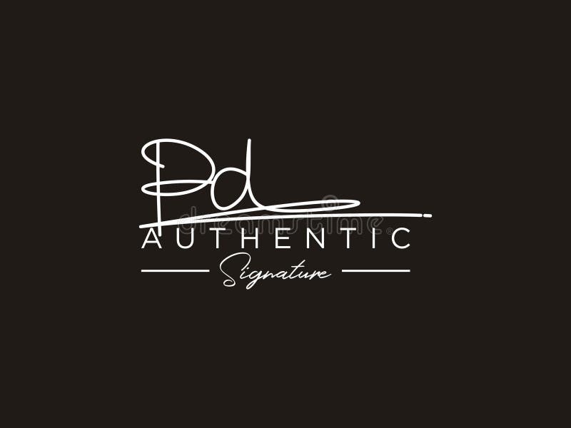 Letter PD Signature Logo Template Vector Stock Vector - Illustration of ...