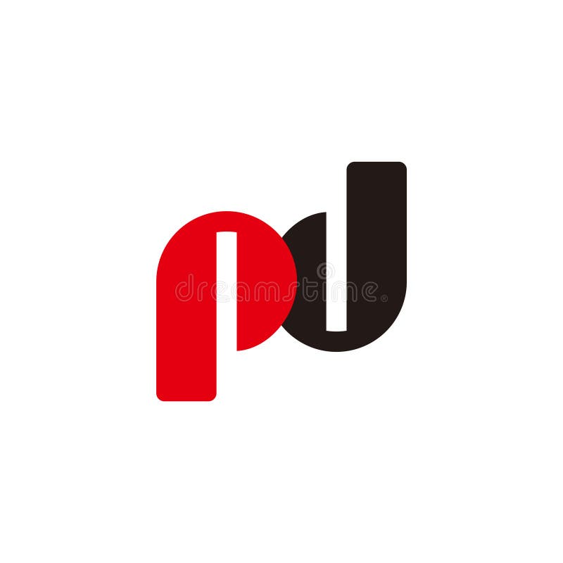 Letter Pd Simple Linked Colorful Geometric Circle Logo Vector Stock ...