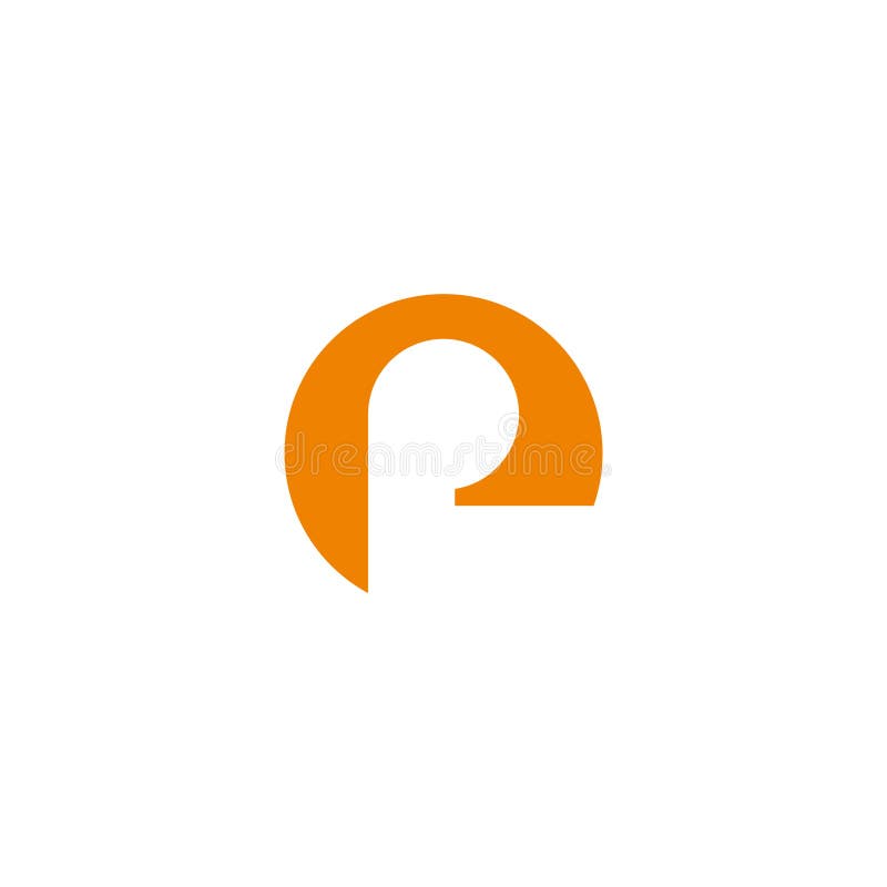 Letter Pe Simple Circle Geometric Logo Vector Stock Vector ...